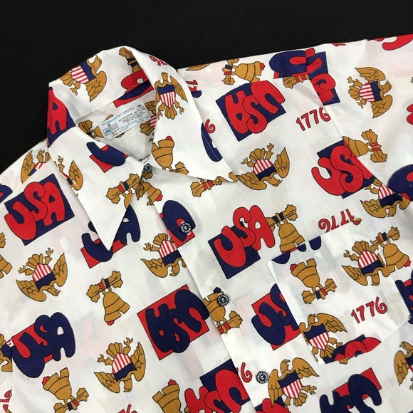 Kmart | Shirts | Vintage 7s Kmart Patriotic Shirt Usa | Poshmark